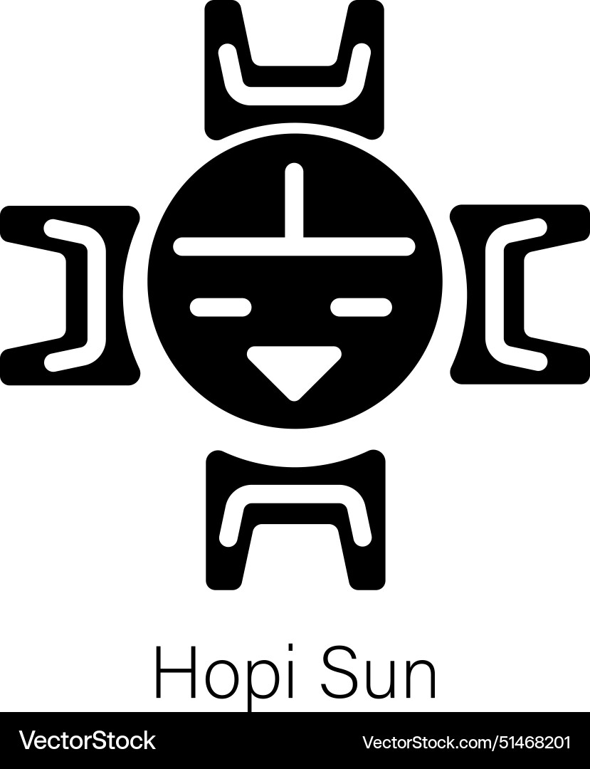 Hopi sun Royalty Free Vector Image - VectorStock