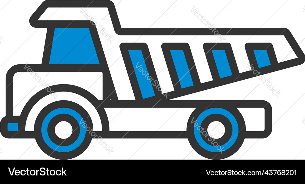 Icon of tipper Royalty Free Vector Image - VectorStock
