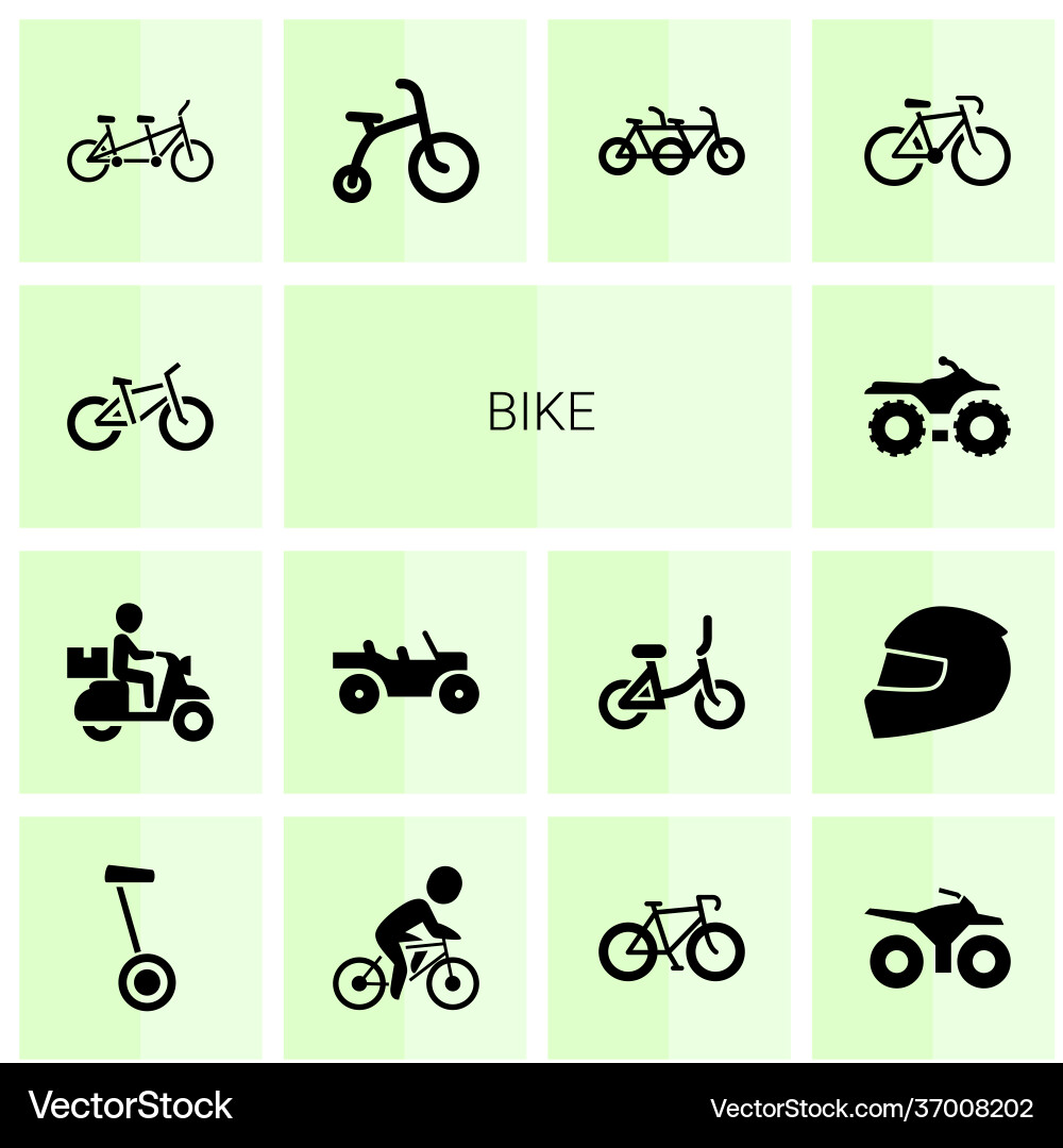 14 bike icons Royalty Free Vector Image - VectorStock