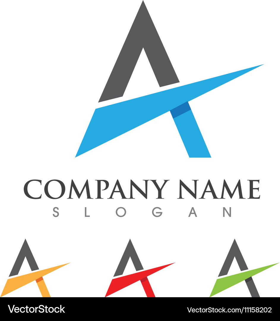 A letter logo template Royalty Free Vector Image