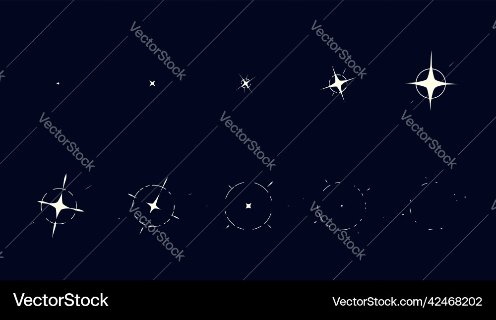 Animated shine effect animation of blast fx game Vector Image