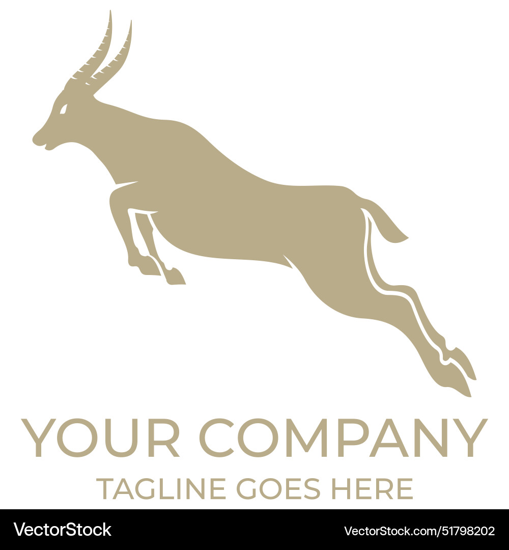 Antelope logo design icon Royalty Free Vector Image
