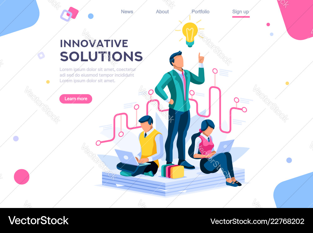 Creative answer cartoon concept Royalty Free Vector Image