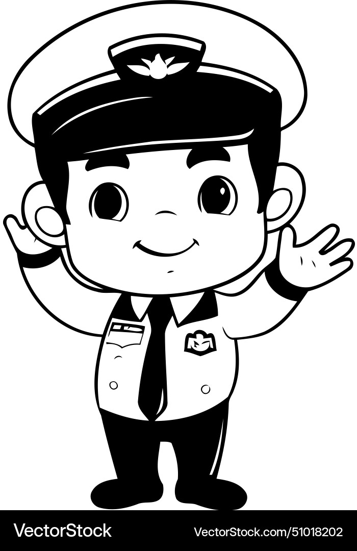 Cute pilot boy cartoon character Royalty Free Vector Image