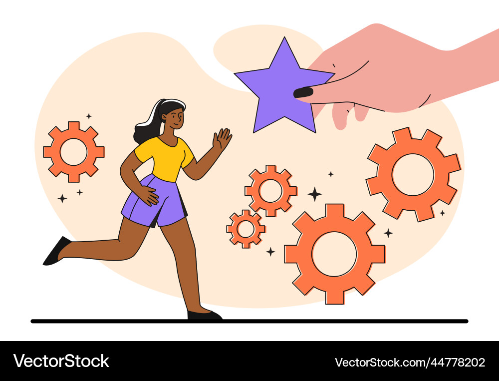 Employee success concept Royalty Free Vector Image
