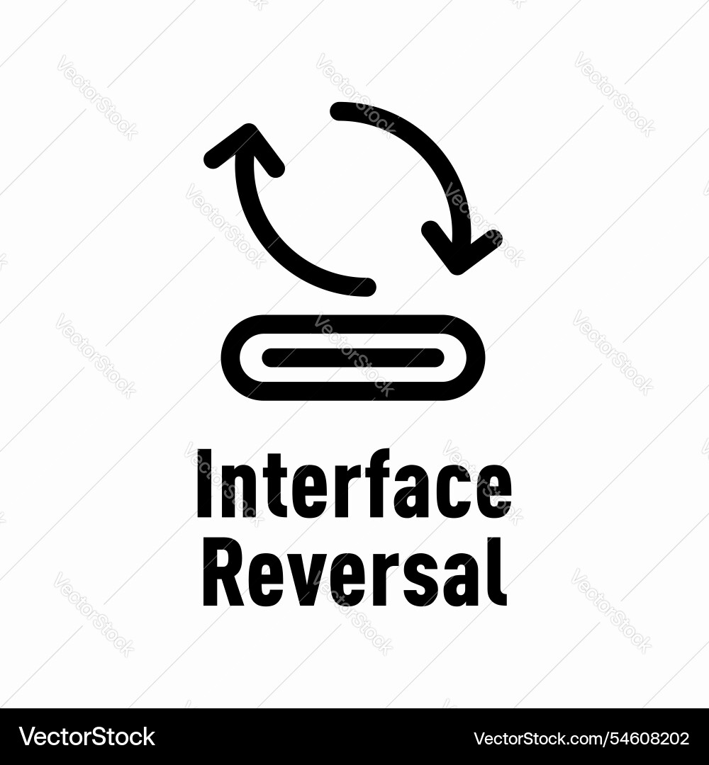 Interface reversal information sign Royalty Free Vector