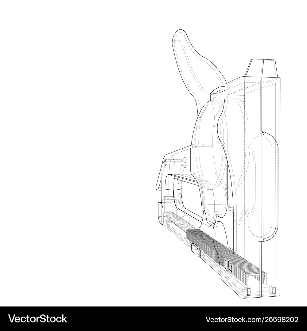 Outline construction stapler Royalty Free Vector Image