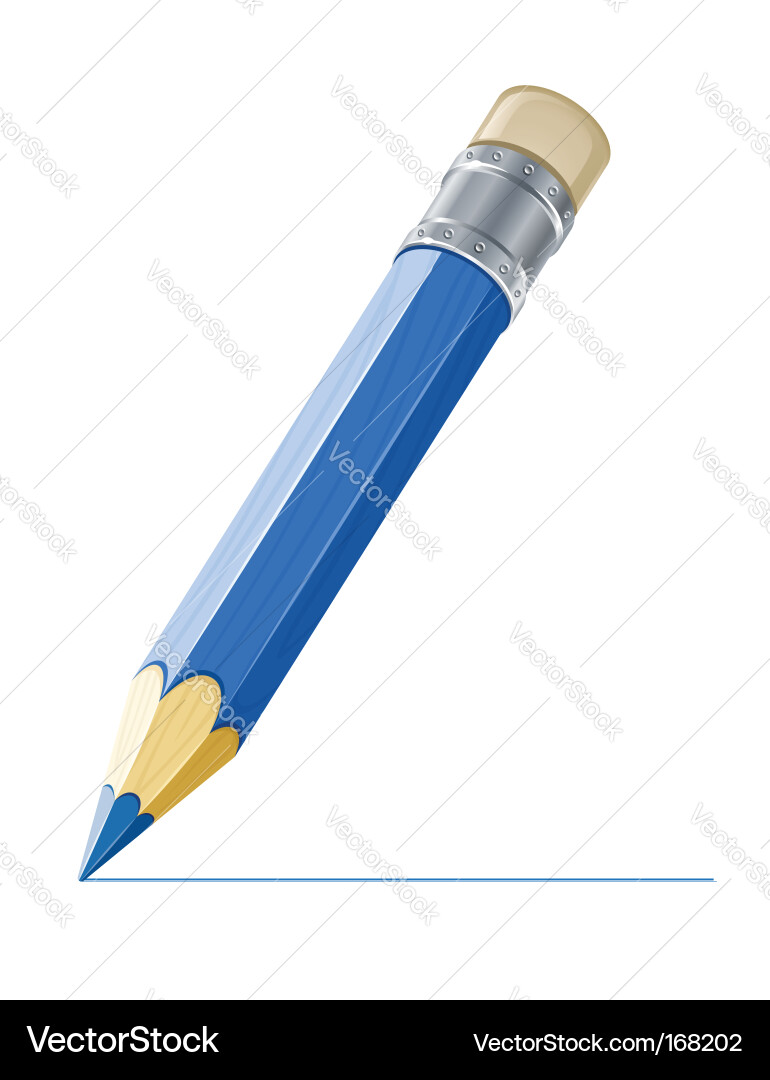 Pencil drawing line Royalty Free Vector Image - VectorStock