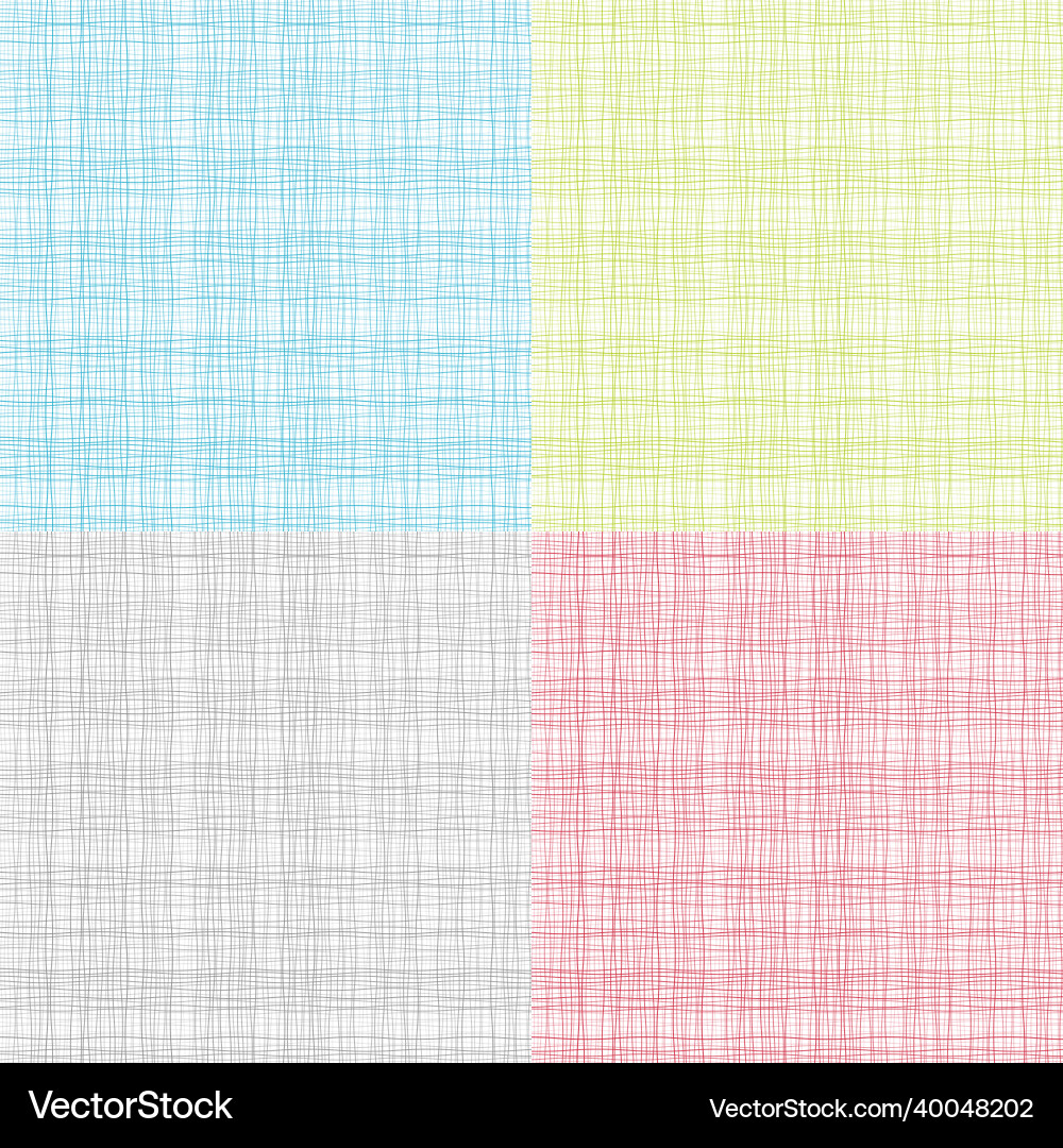 Set of fabric thread burlap texture backgrounds Vector Image