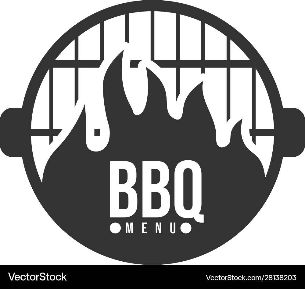 Barbecue and grill label bbq emblem badge Vector Image