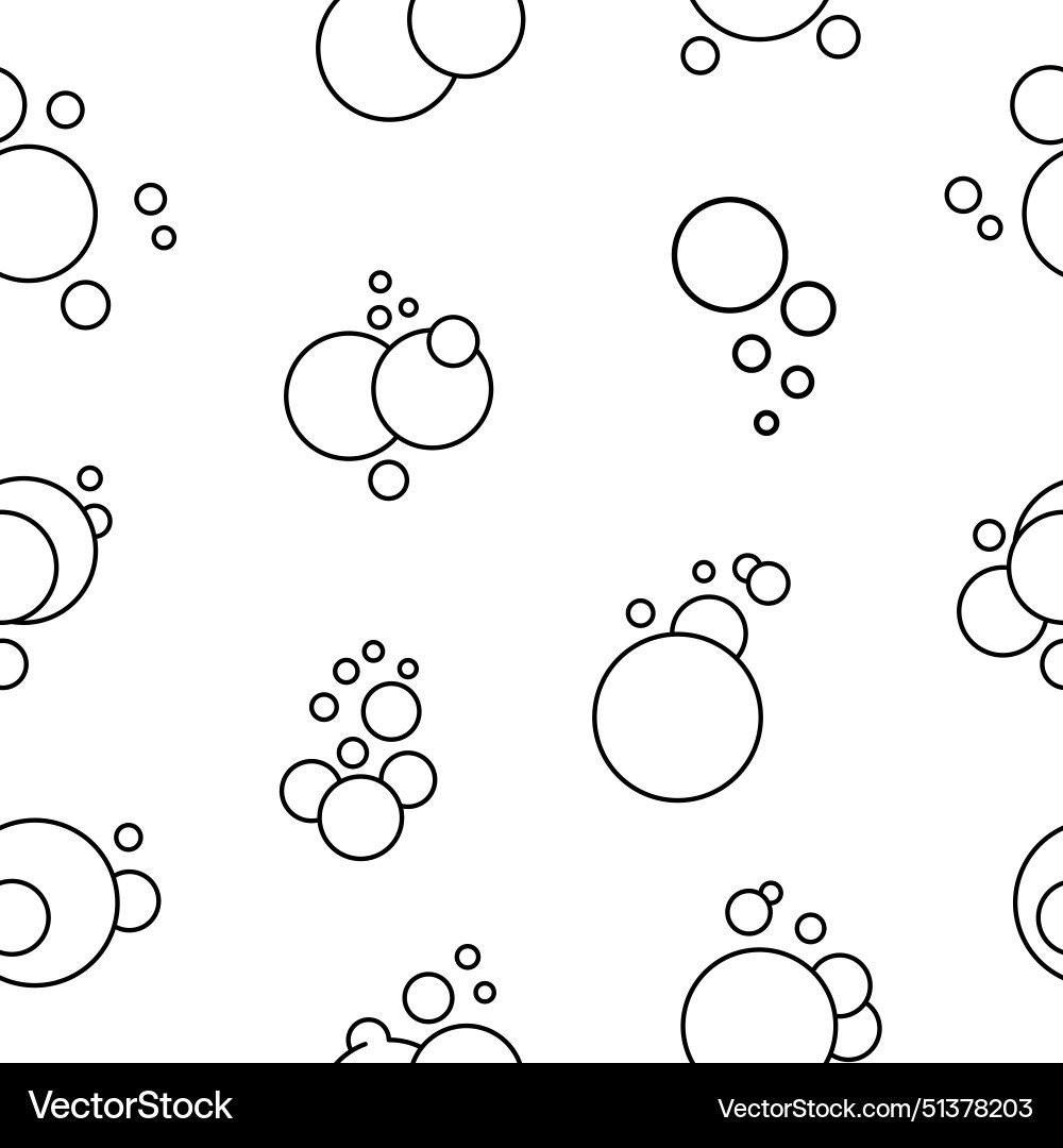 Flying soap bubbles shapes seamless pattern Vector Image