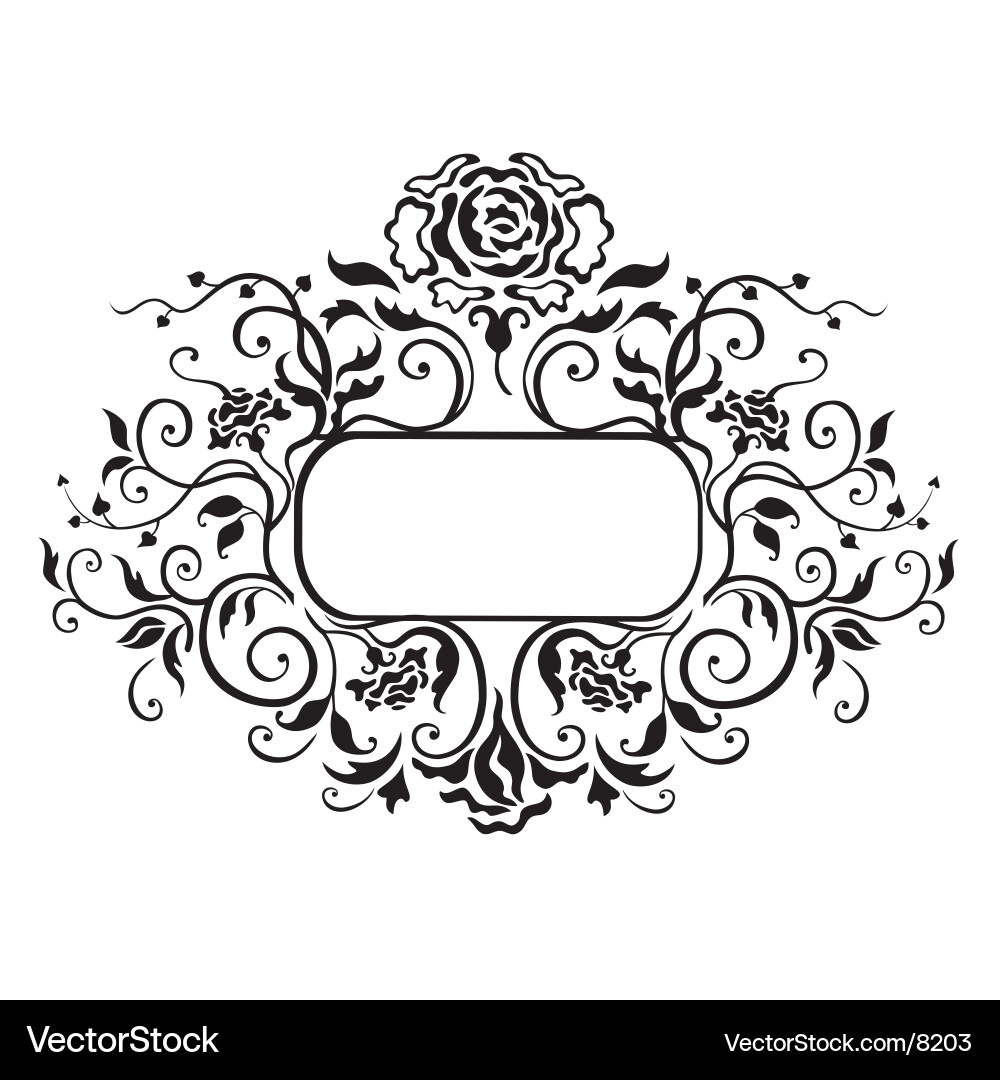 Frame floral elements Royalty Free Vector Image