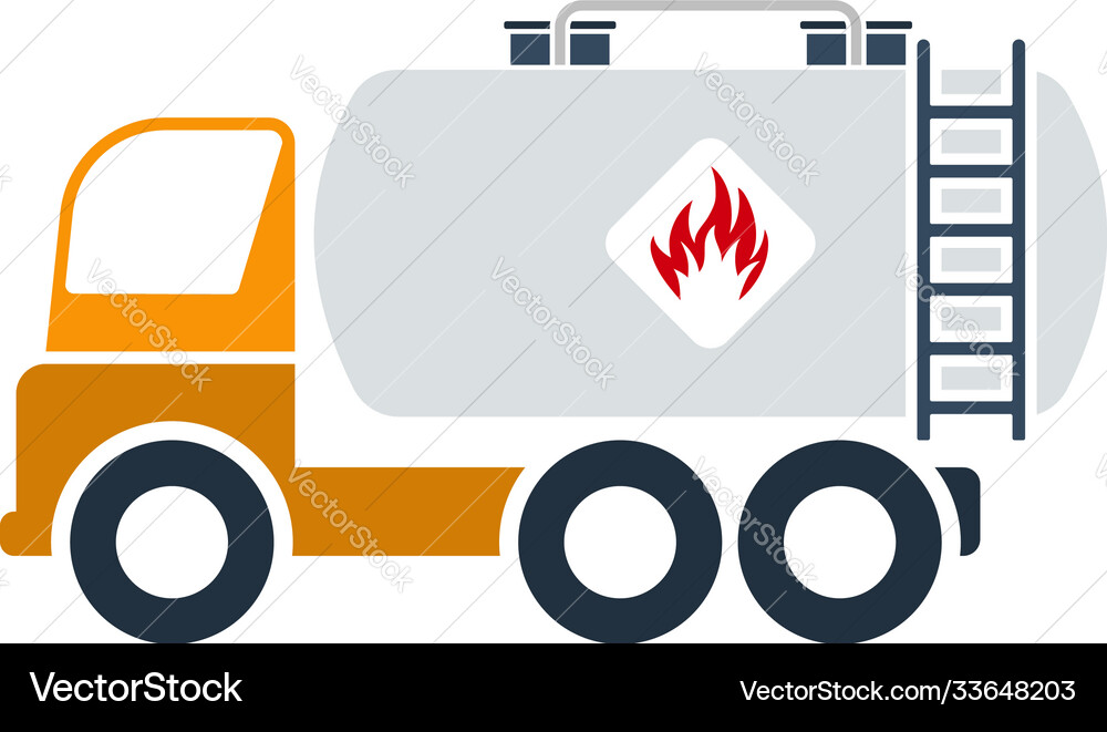 Fuel tank truck icon Royalty Free Vector Image