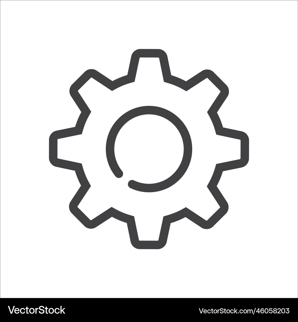Gear linear icon Royalty Free Vector Image - VectorStock