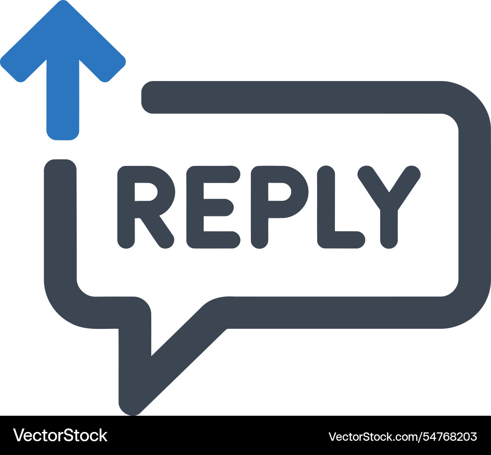 Reply arrow icon Royalty Free Vector Image - VectorStock