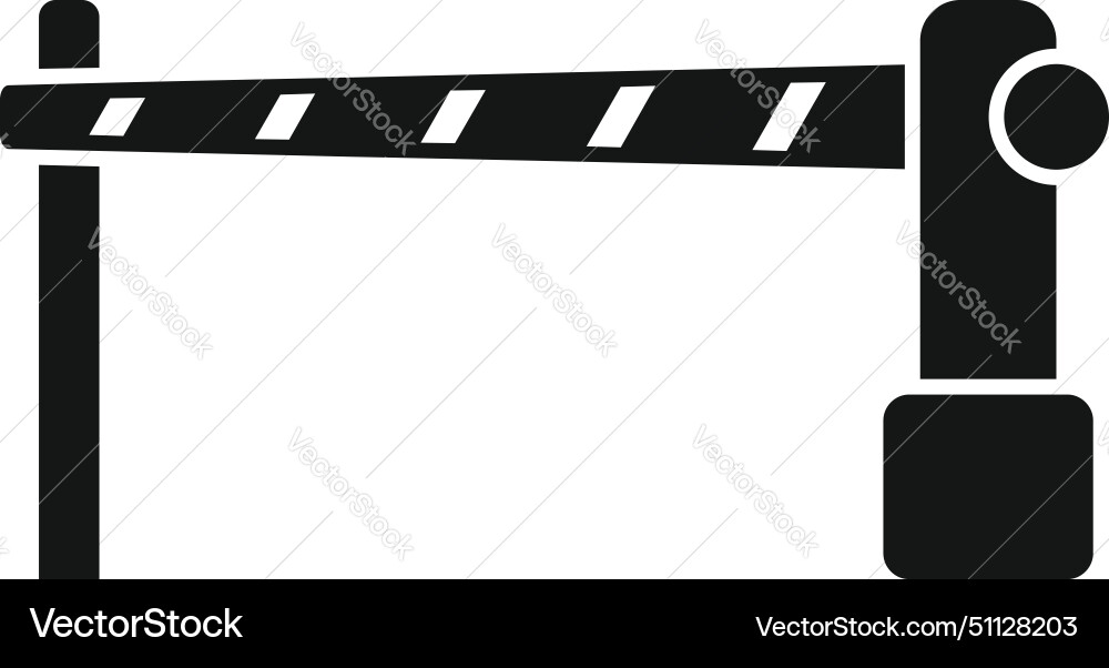 Striped railway cross barrier icon simple Vector Image