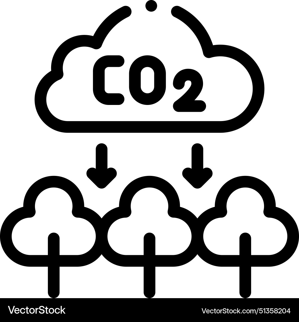 Atmospheric pollution icon thin linear style Vector Image