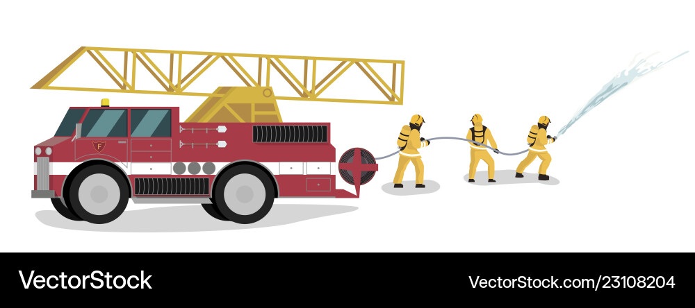 Cartoon fire extinguishing Royalty Free Vector Image