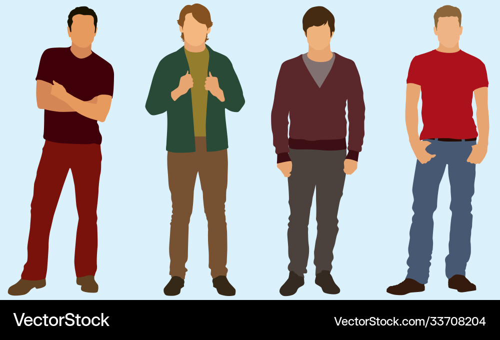College age men Royalty Free Vector Image - VectorStock