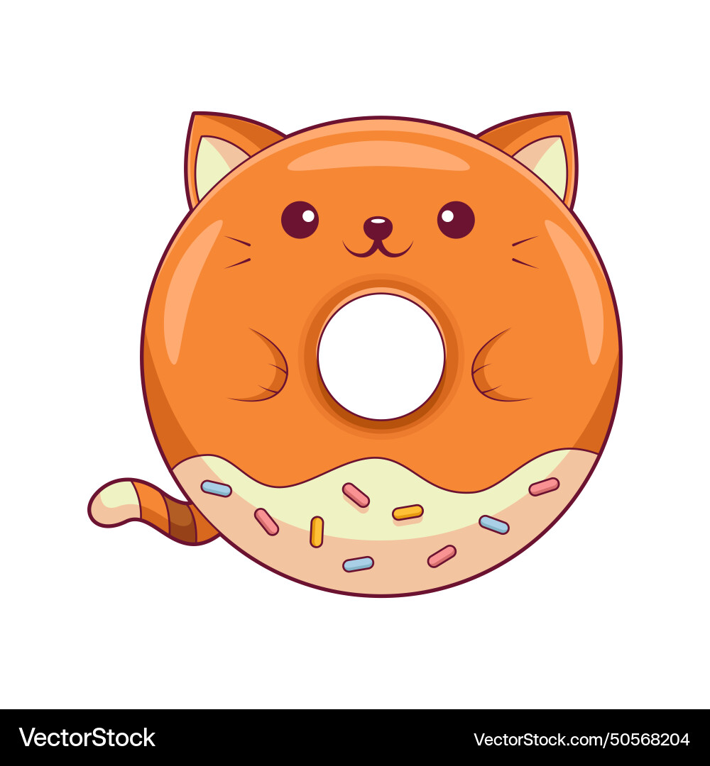 Cute donuts character design Royalty Free Vector Image