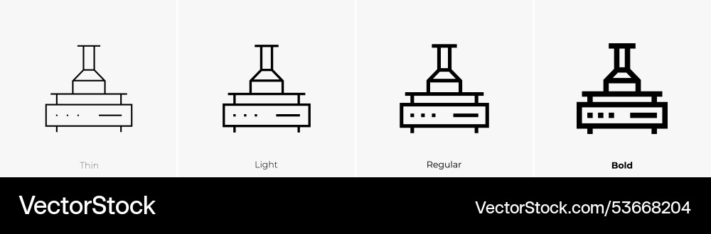 Sieve shaker icon thin light regular and bold Vector Image