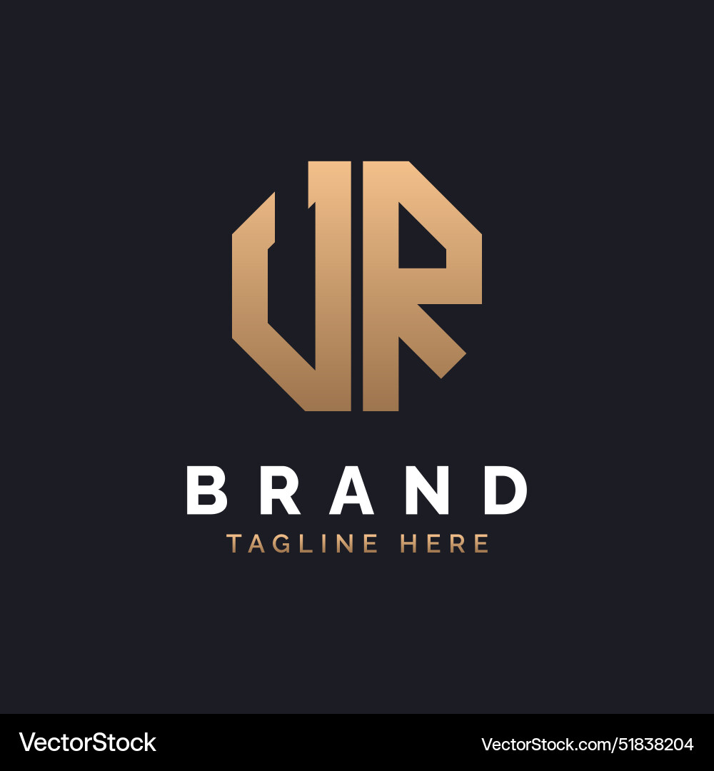 Ur logo design modern minimal elegant and luxury Vector Image