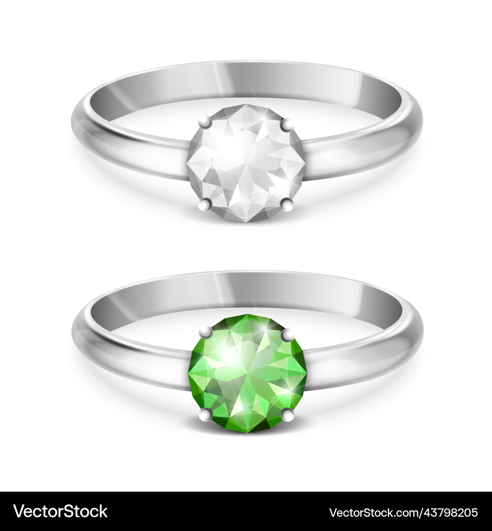3d realistic silver metal wedding ring Royalty Free Vector