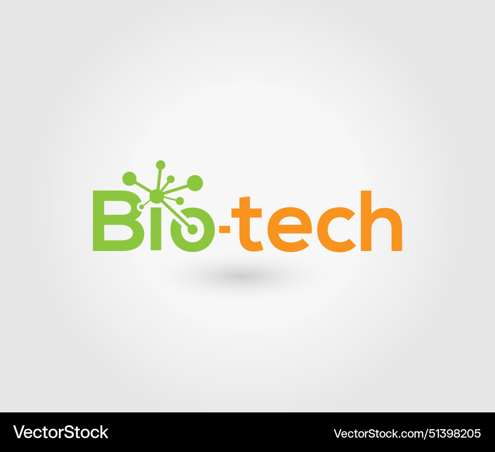 Bio tech logo design technology data concept Vector Image