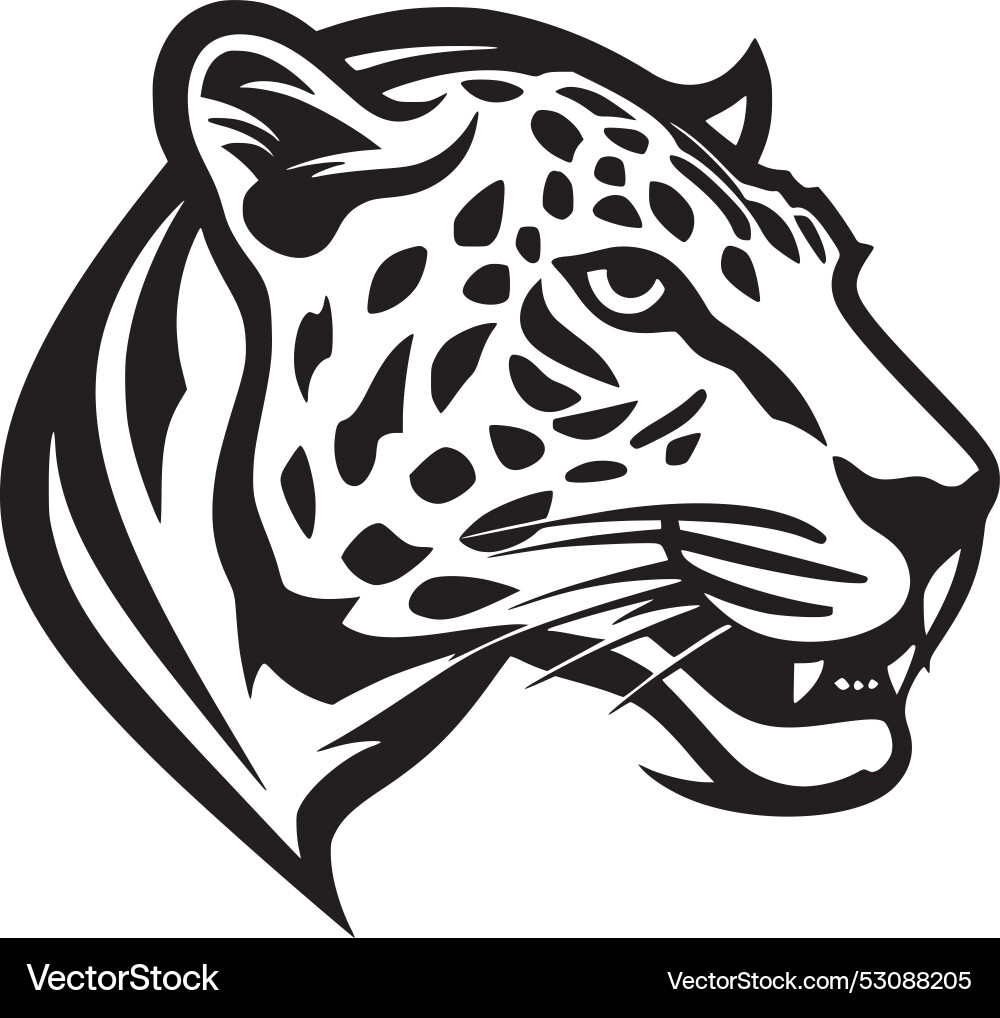 Cheetah - black and white isolated icon Royalty Free Vector