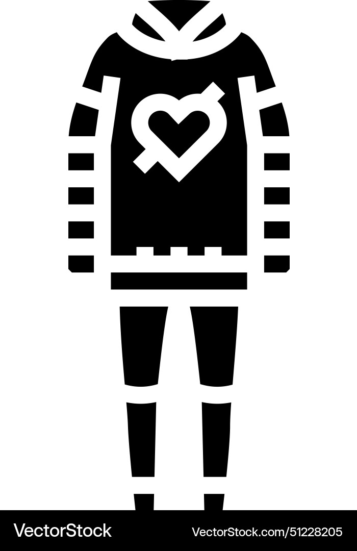 Emo fashion glyph icon Royalty Free Vector Image