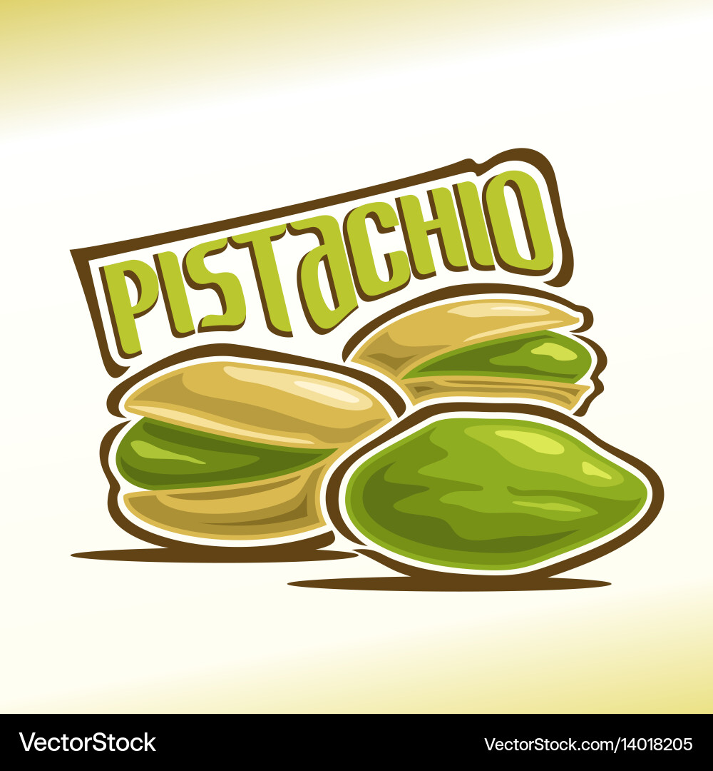 Logo for pistachio nuts Royalty Free Vector Image