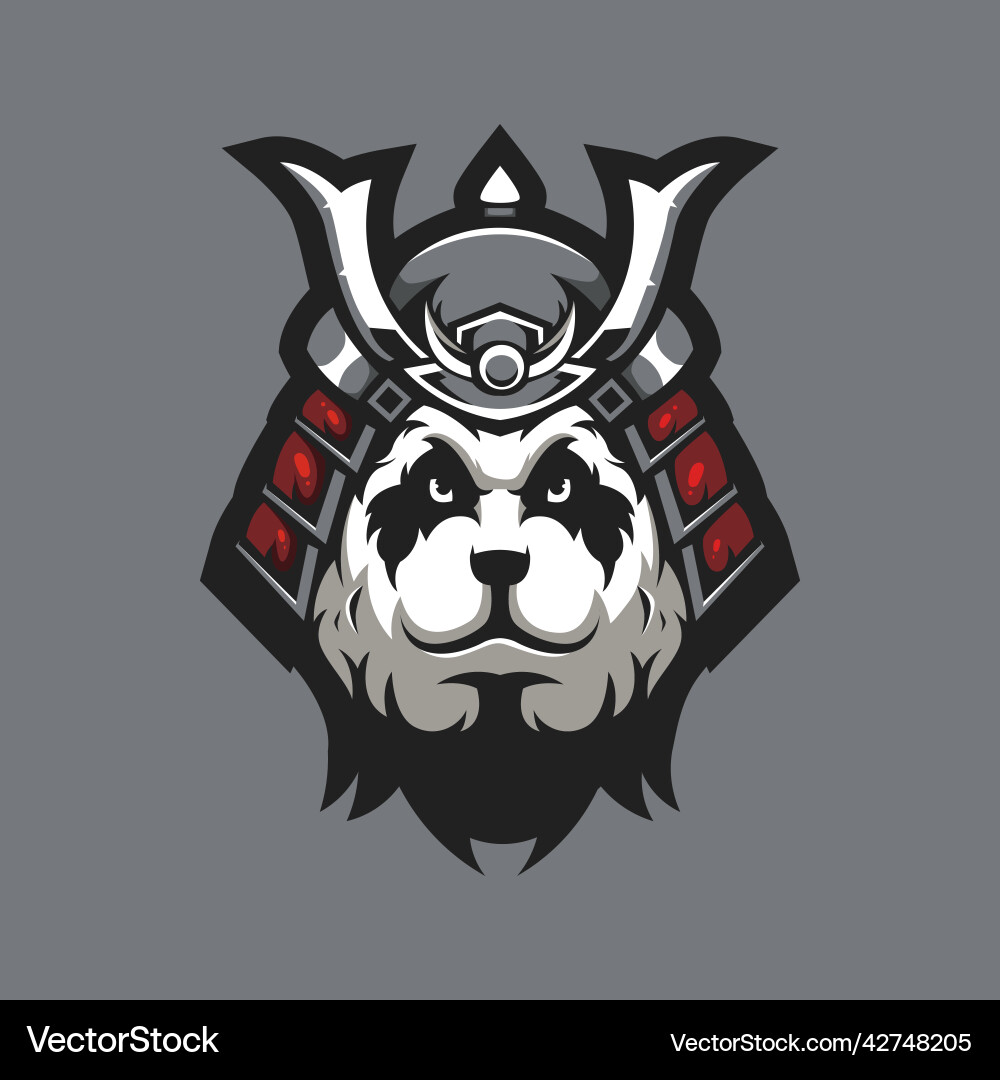 Panda samurai Royalty Free Vector Image - VectorStock