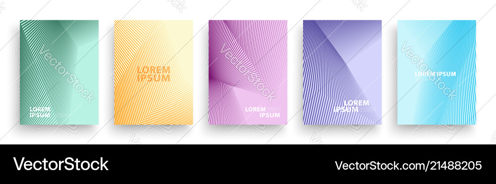 Simple modern covers template design set Vector Image