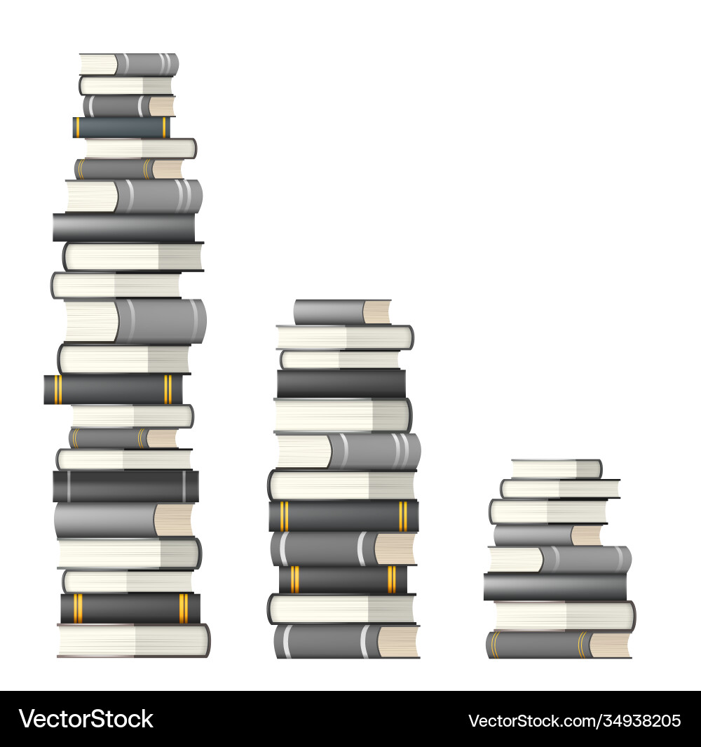 Stacks colorful books Royalty Free Vector Image
