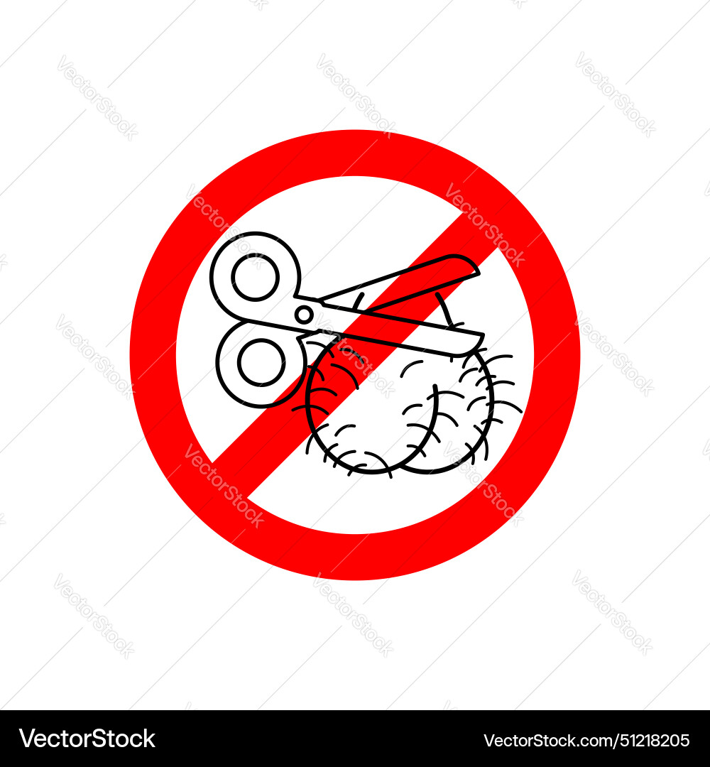 Stop Castration Red Road Forbidding Ban Scrotum Vector Image