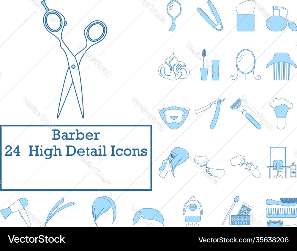 Barber icon set Royalty Free Vector Image - VectorStock