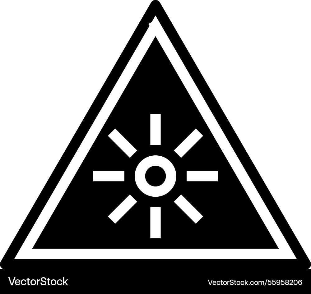 Blinding sunlight car driving obstacles glyph icon