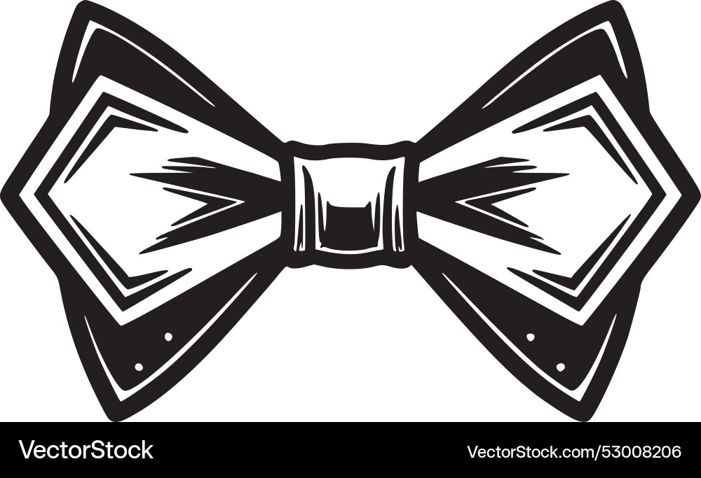 Bow - black and white isolated icon Royalty Free Vector