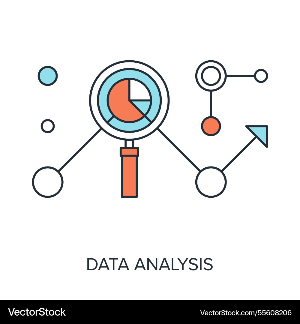 Data analysis concept Royalty Free Vector Image