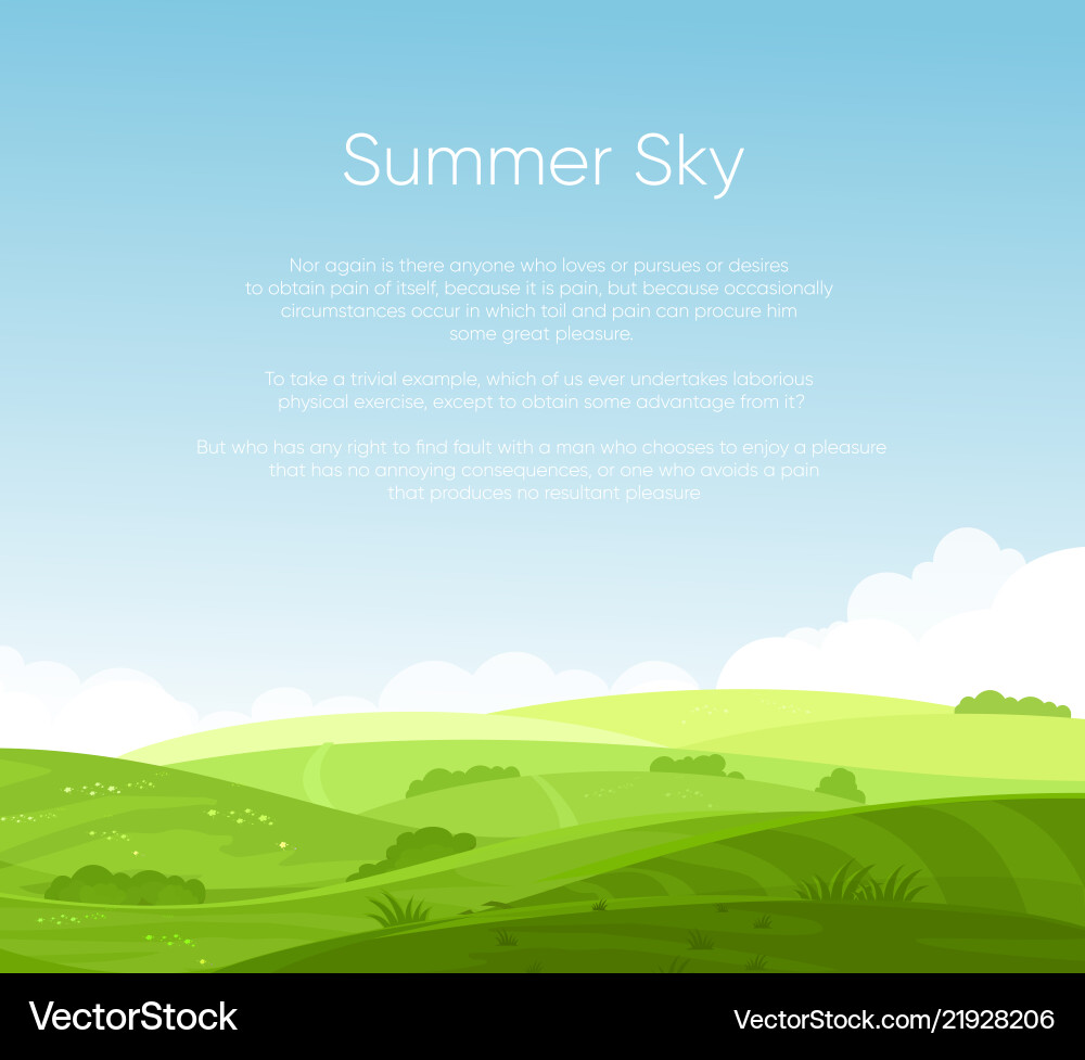Fields landscape Royalty Free Vector Image - VectorStock