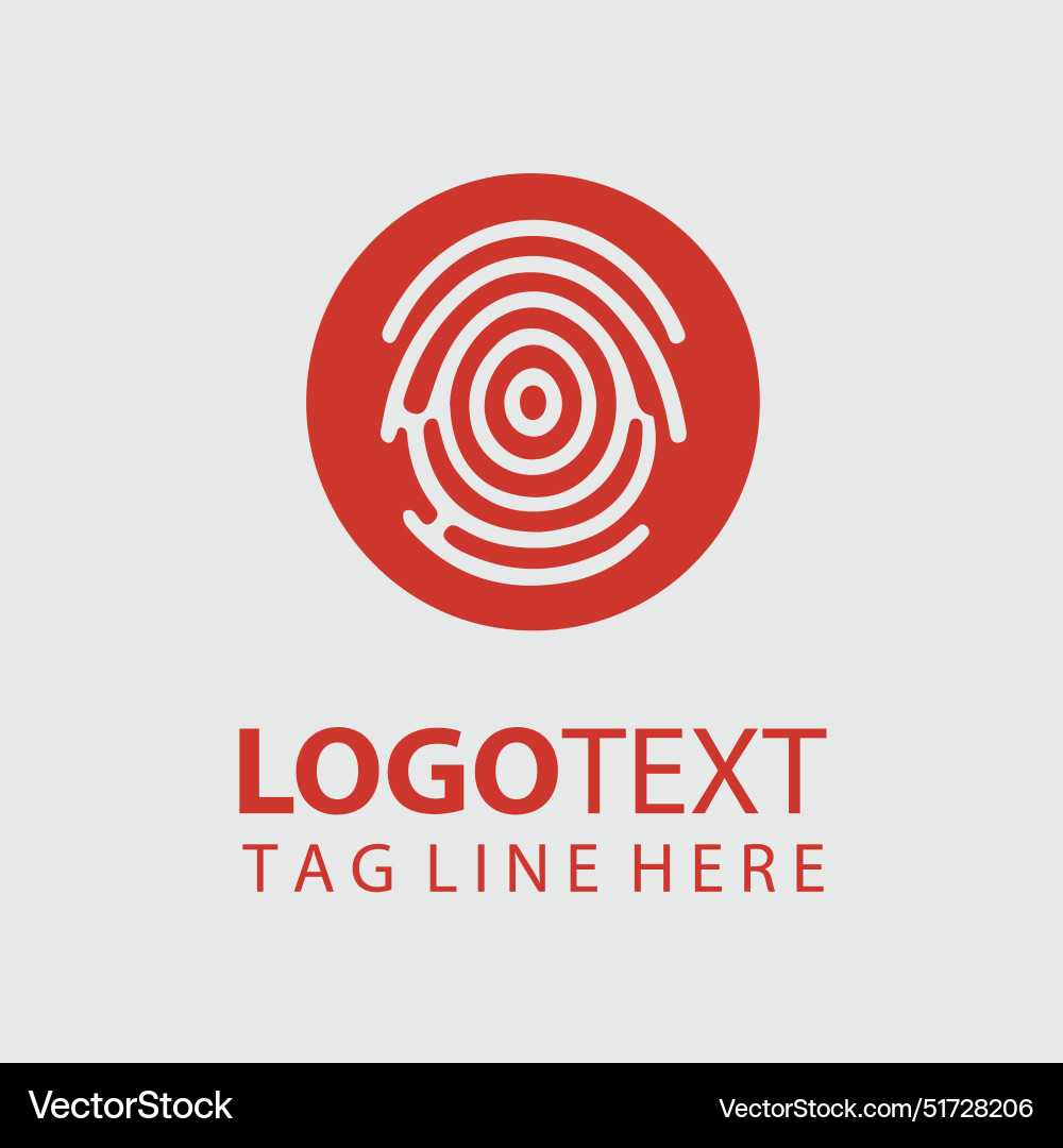 Finger prints logo Royalty Free Vector Image - VectorStock