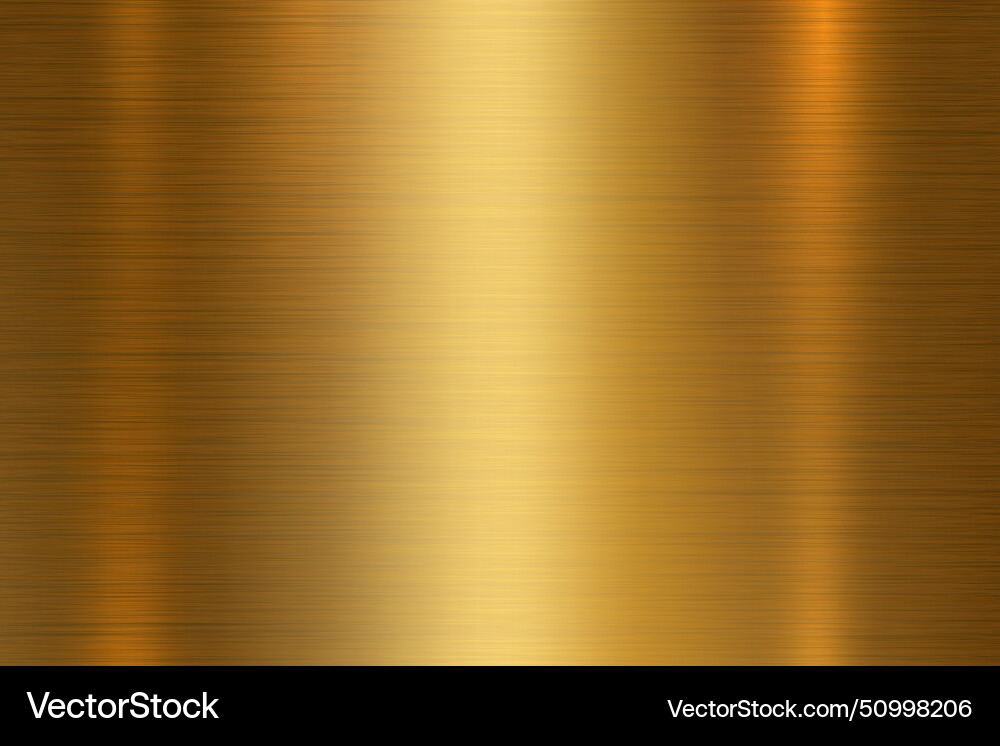 Gold brushed steel metal texture background Vector Image
