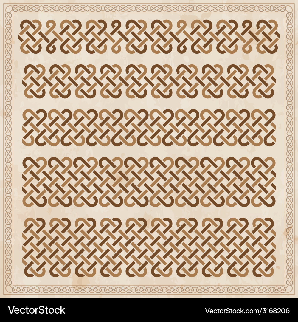 Intricate Celtic Knot Pattern Royalty Free Vector Image