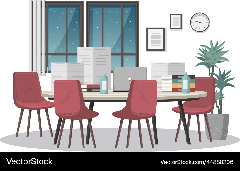 Meeting room cartoon Royalty Free Vector Image