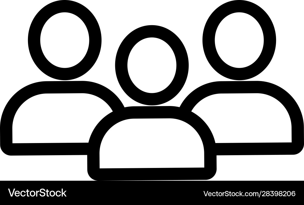 Multiplayer icon mode isolated contour Royalty Free Vector