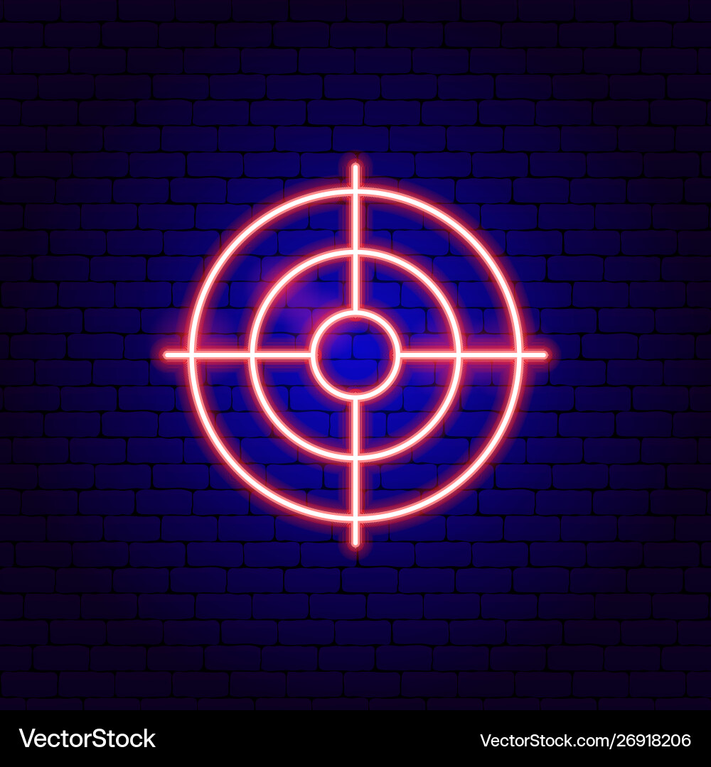 Target Neon Sign Royalty Free Vector Image - VectorStock