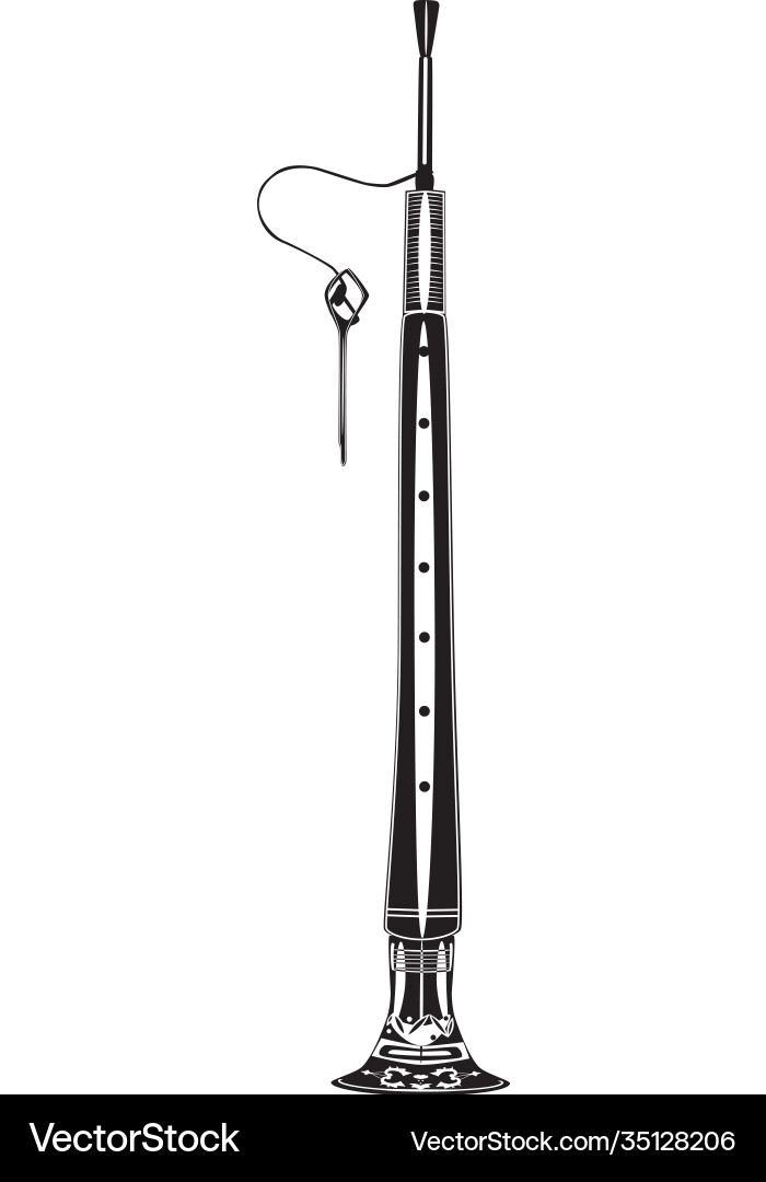 Traditional indian shehnai Royalty Free Vector Image