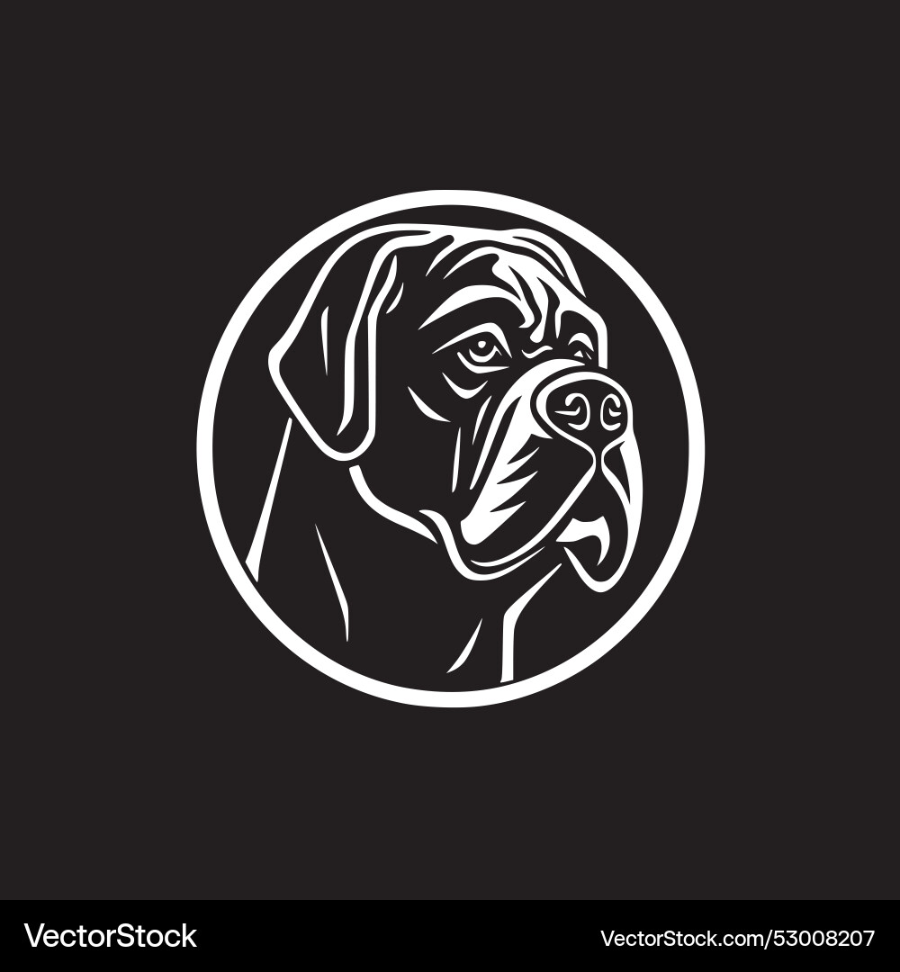 Boxer - minimalist and simple silhouette Vector Image