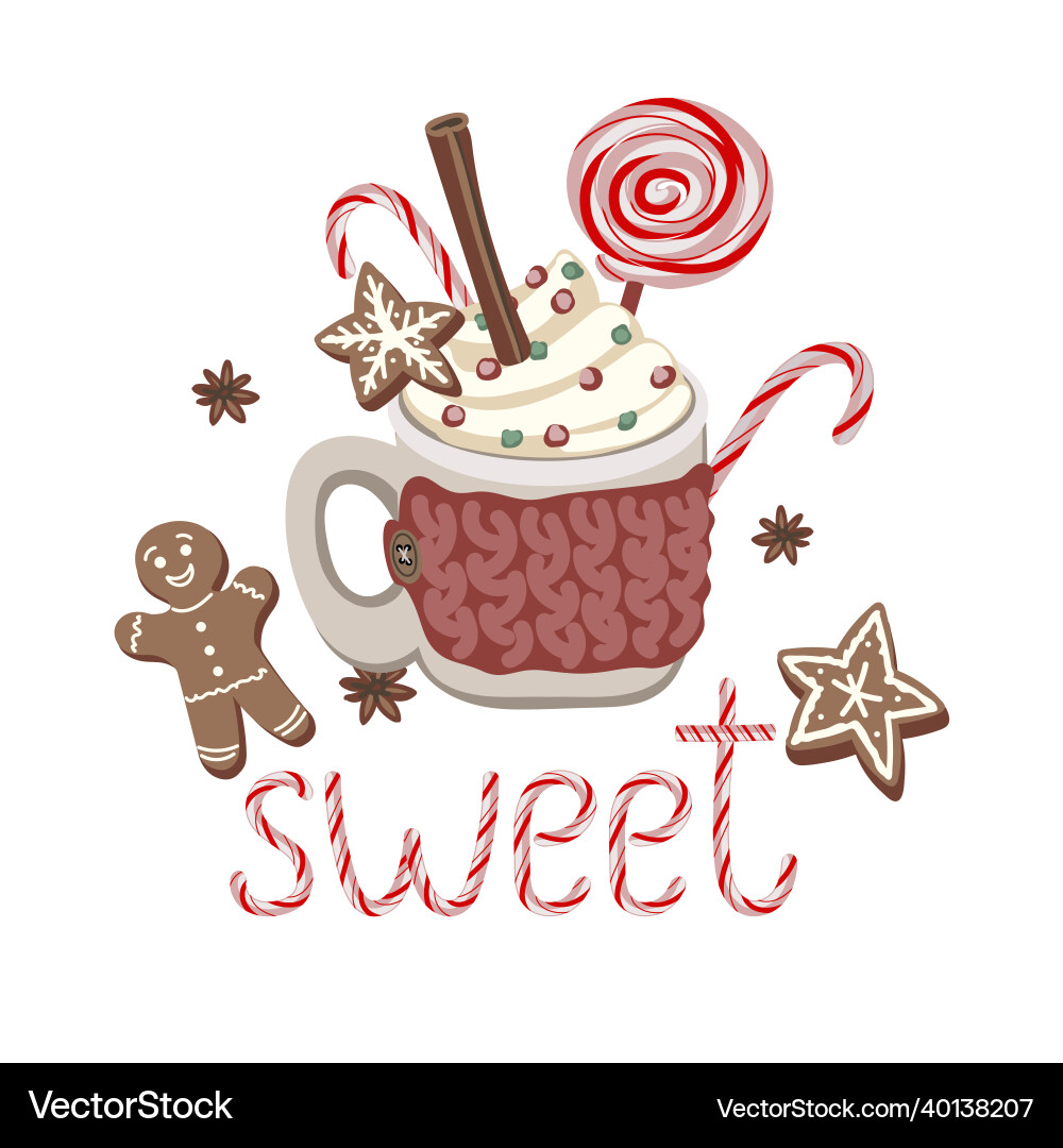 Christmas sweets Royalty Free Vector Image - VectorStock