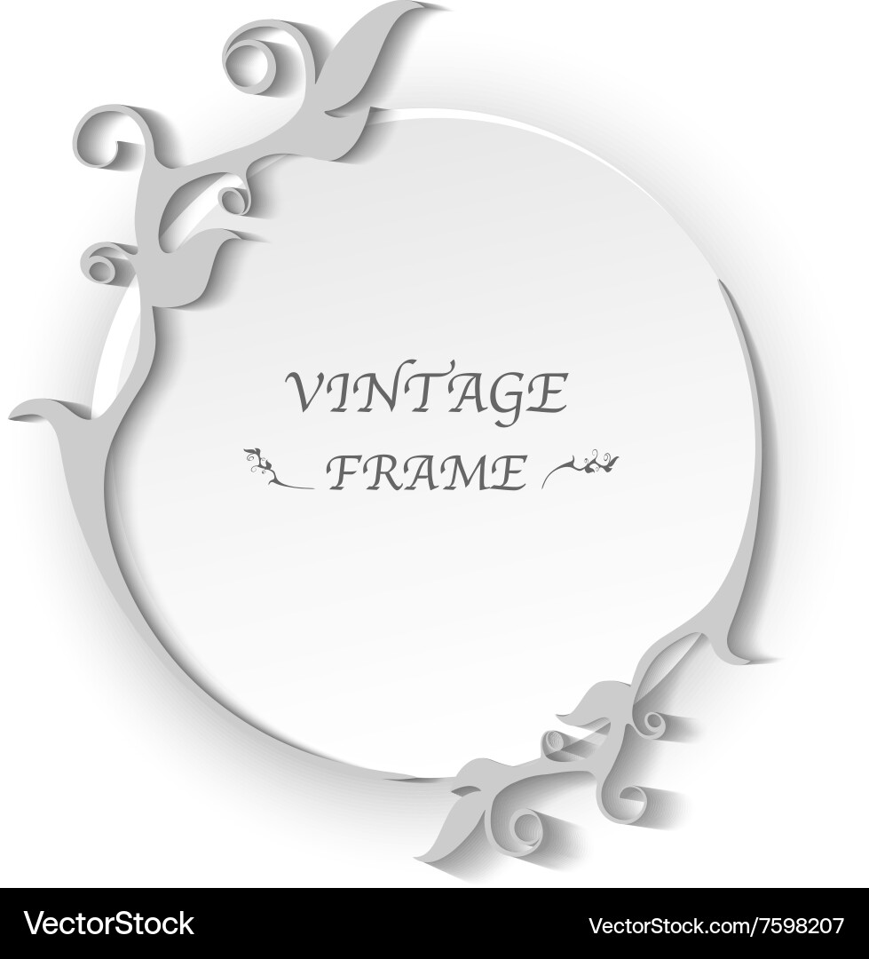 Circle vintage frame template elements Royalty Free Vector